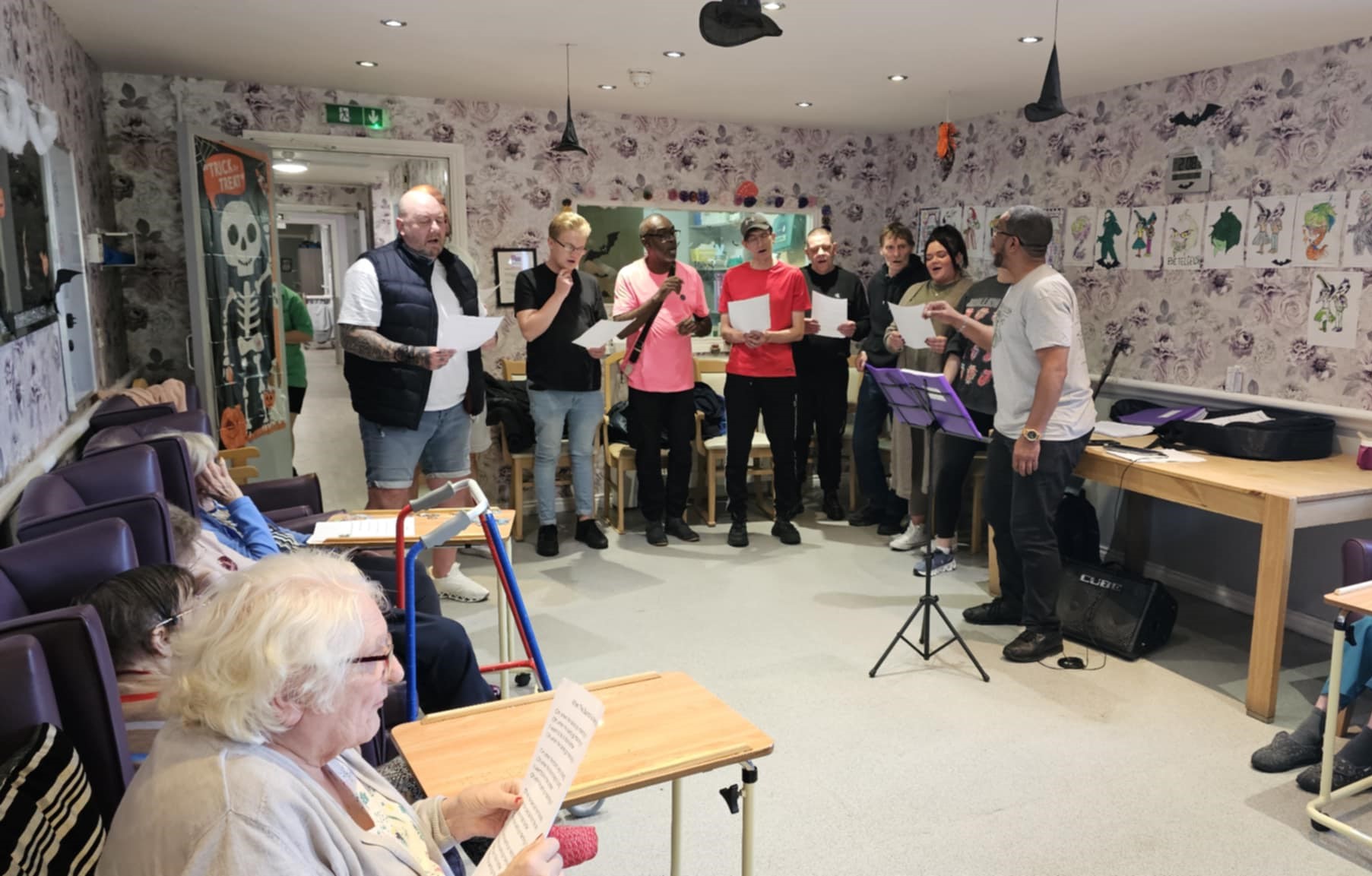 Acorn music therapy choir perform at Blackburn care home - Acorn